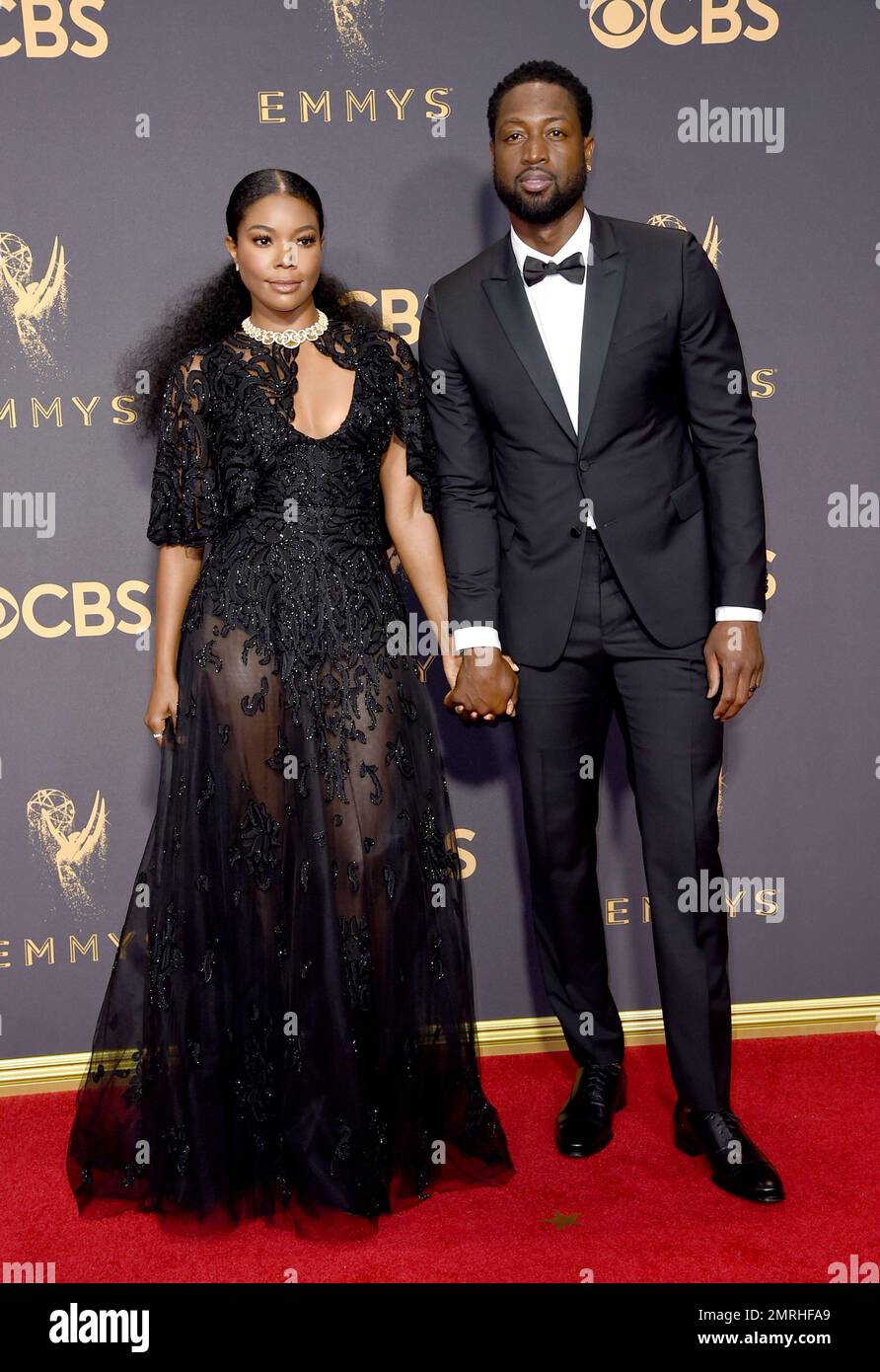 Gabrielle Union, left, and Dwayne Wade arrive at the 69th Primetime ...
