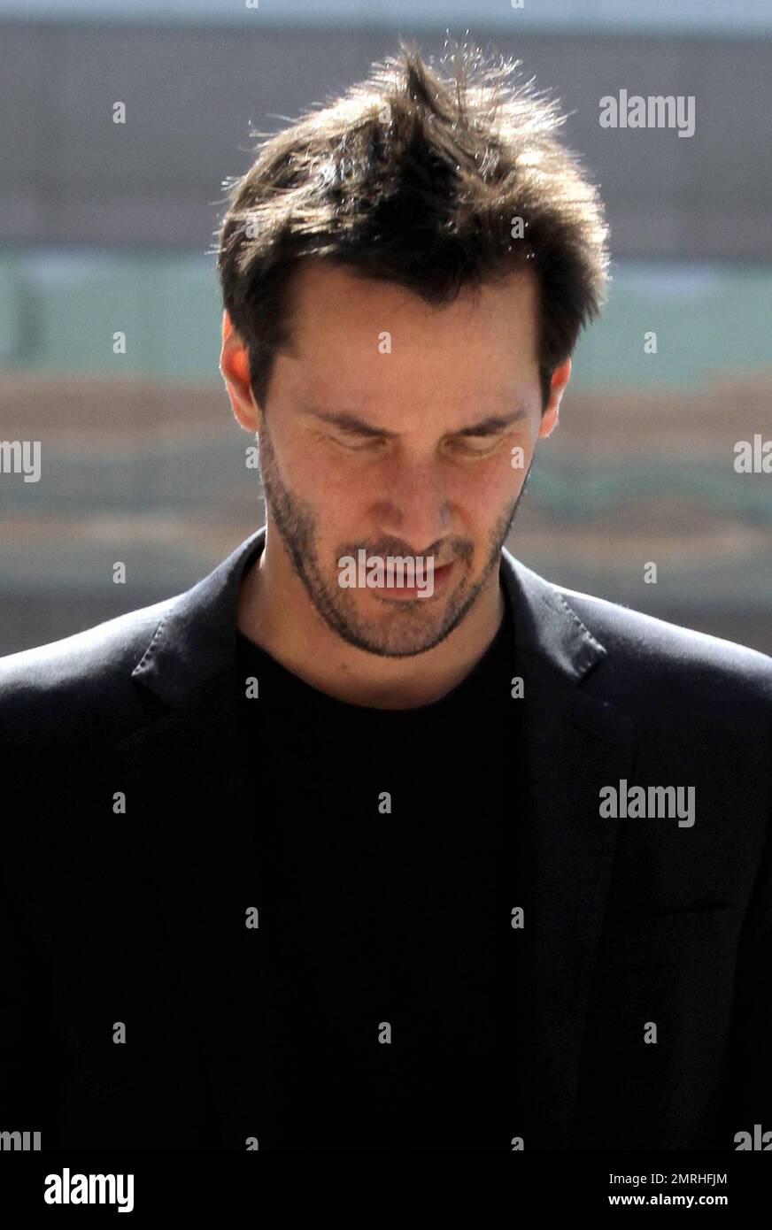 EXCLUSIVE!! Actor Keanu Reeves wears all black paired with some clunky ...