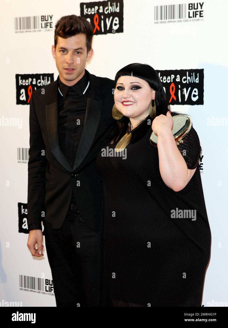Mark Ronson and Beth Ditto at the Keep a Child Alive benefit at The ...