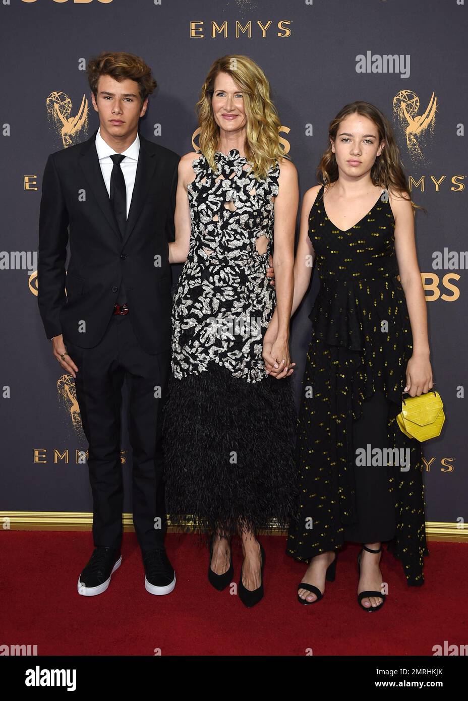 Ellery Walker Harper, from left, Laura Dern, and Jaya Harper arrive at ...