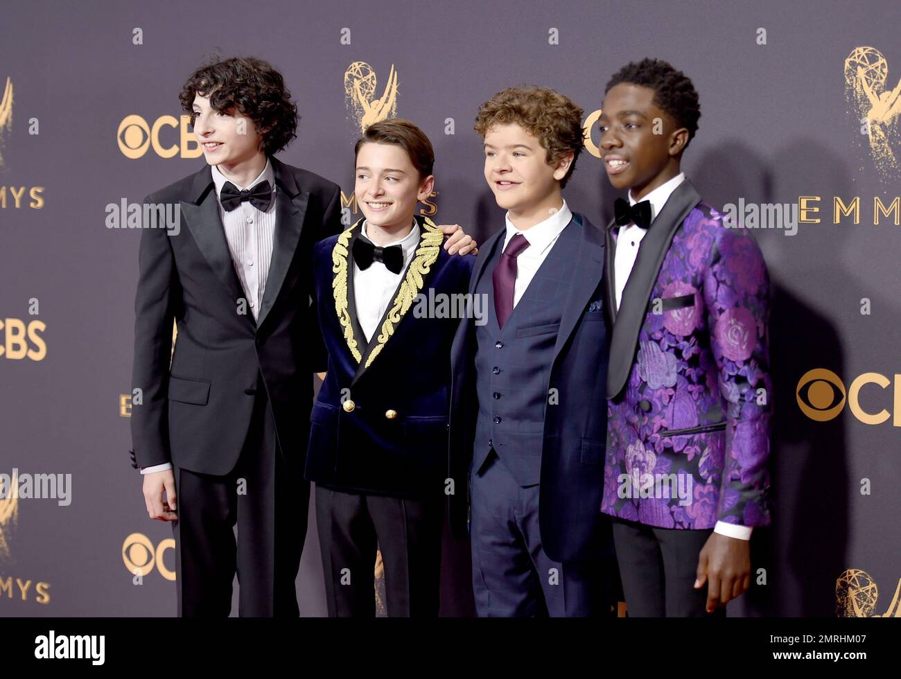Finn Wolfhard, from left, Noah Schnapp, Gaten Matarazzo, and Caleb McLaughlin arrive at the 69th ...
