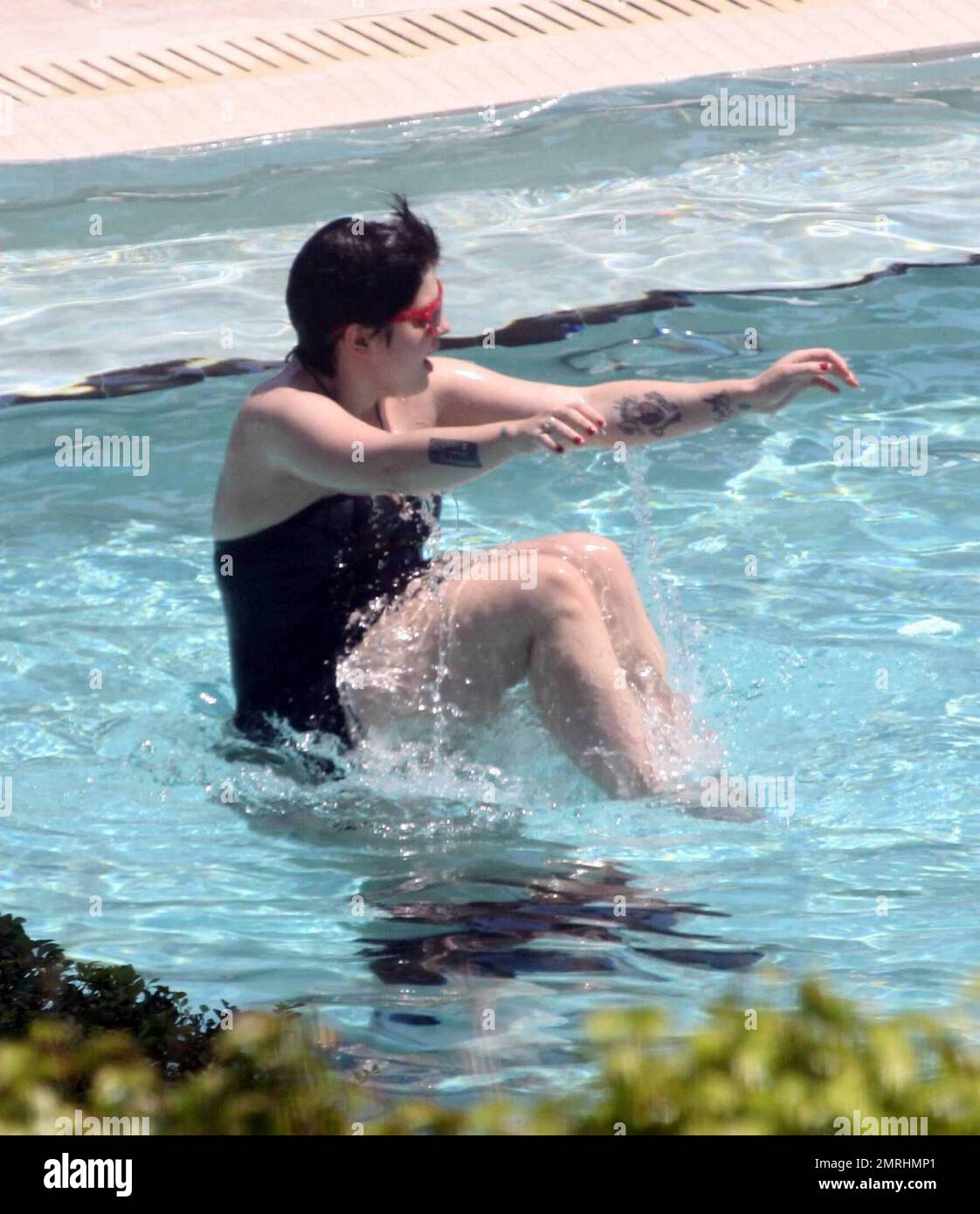 Kelly Osbourne and Luke Worrell make a splash in Miami. The couple ...