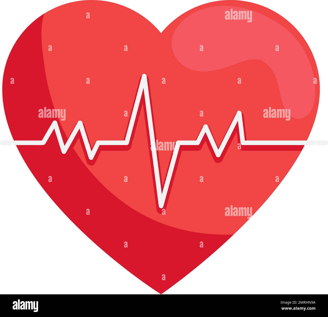 heart cardio with heartbeat Stock Vector Image & Art - Alamy