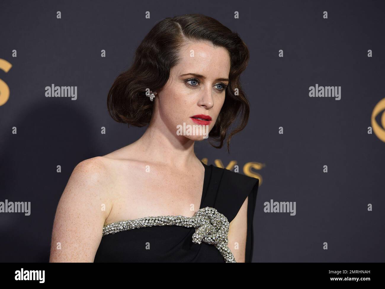 Claire Foy arrives at the 69th Primetime Emmy Awards on Sunday, Sept ...