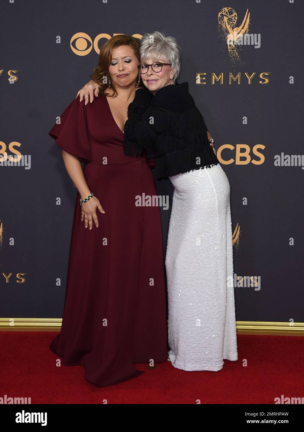 Justina Machado, left, and Rita Moreno arrive at the 69th Primetime ...