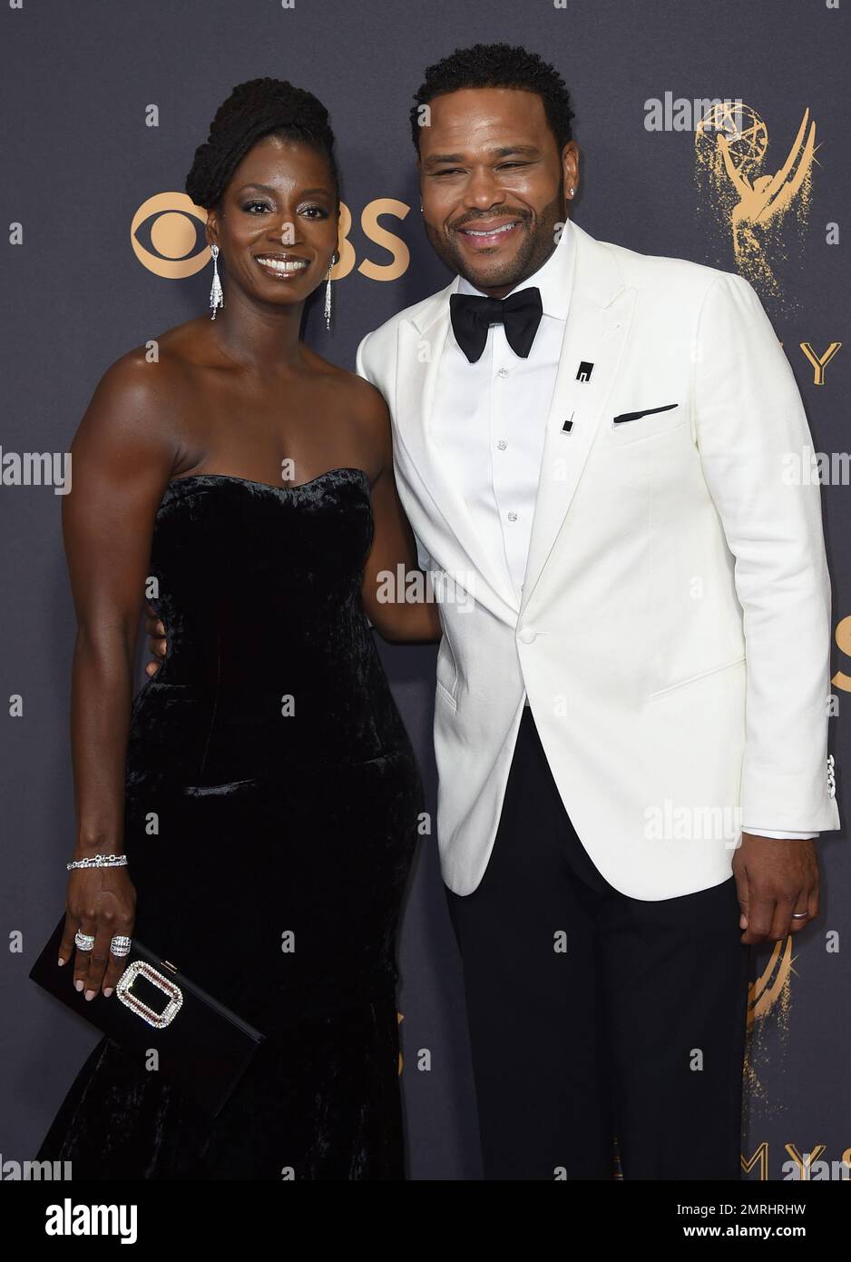 Alvina Stewart, left, and Anthony Anderson arrive at the 69th Primetime ...