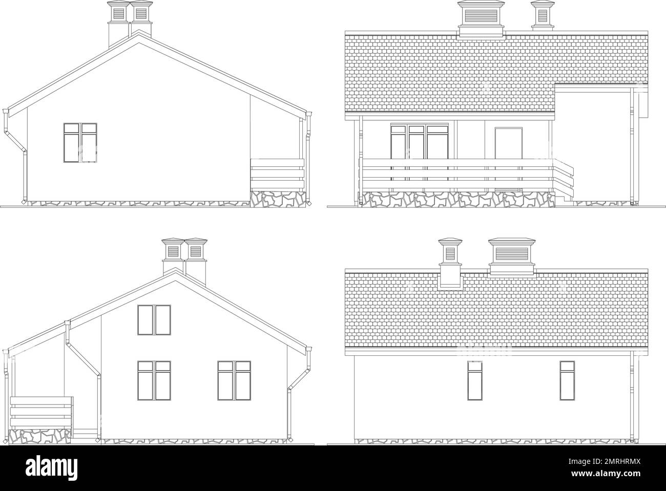 Modern small home Black and White Stock Photos & Images - Alamy