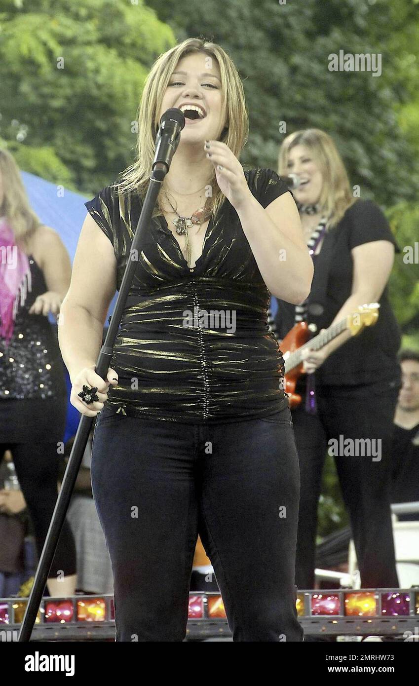 - Kelly Clarkson performs live on the Central Park Summer Stage as part ...