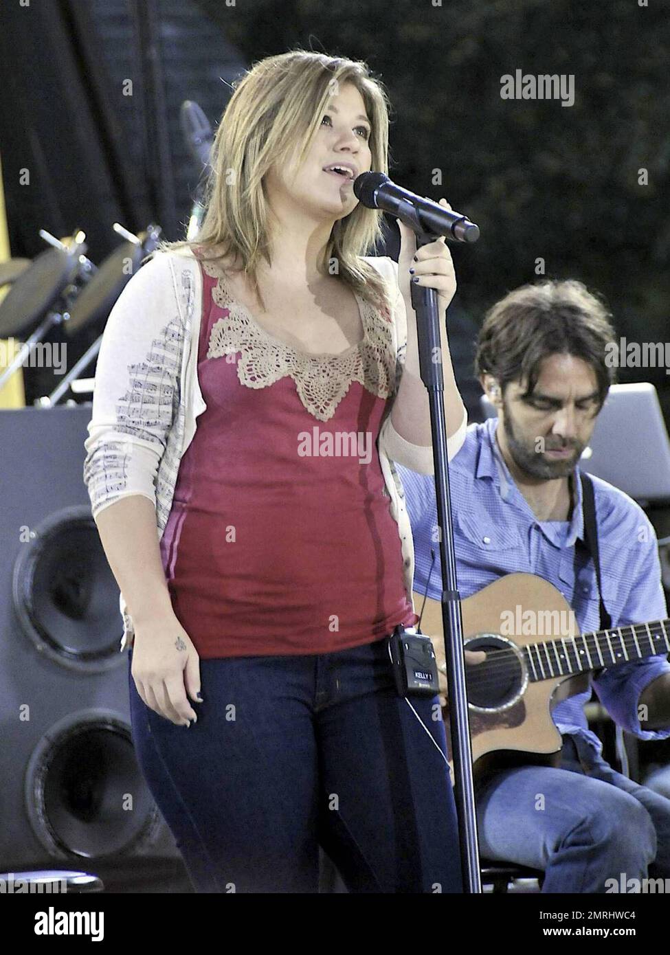 Kelly Clarkson performs live on the Central Park Summer Stage as part ...