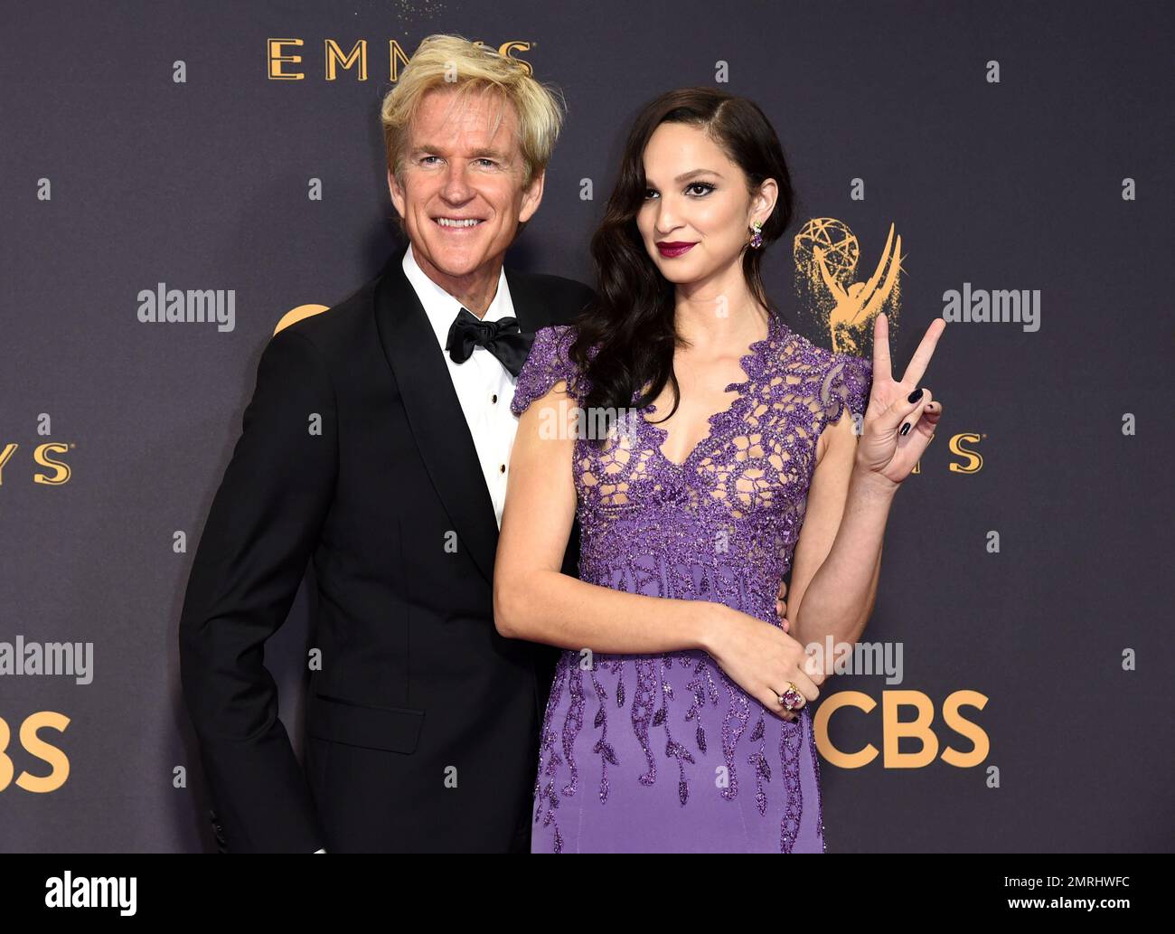 Matthew Modine, left, and Ruby Modine arrive at the 69th Primetime Emmy ...