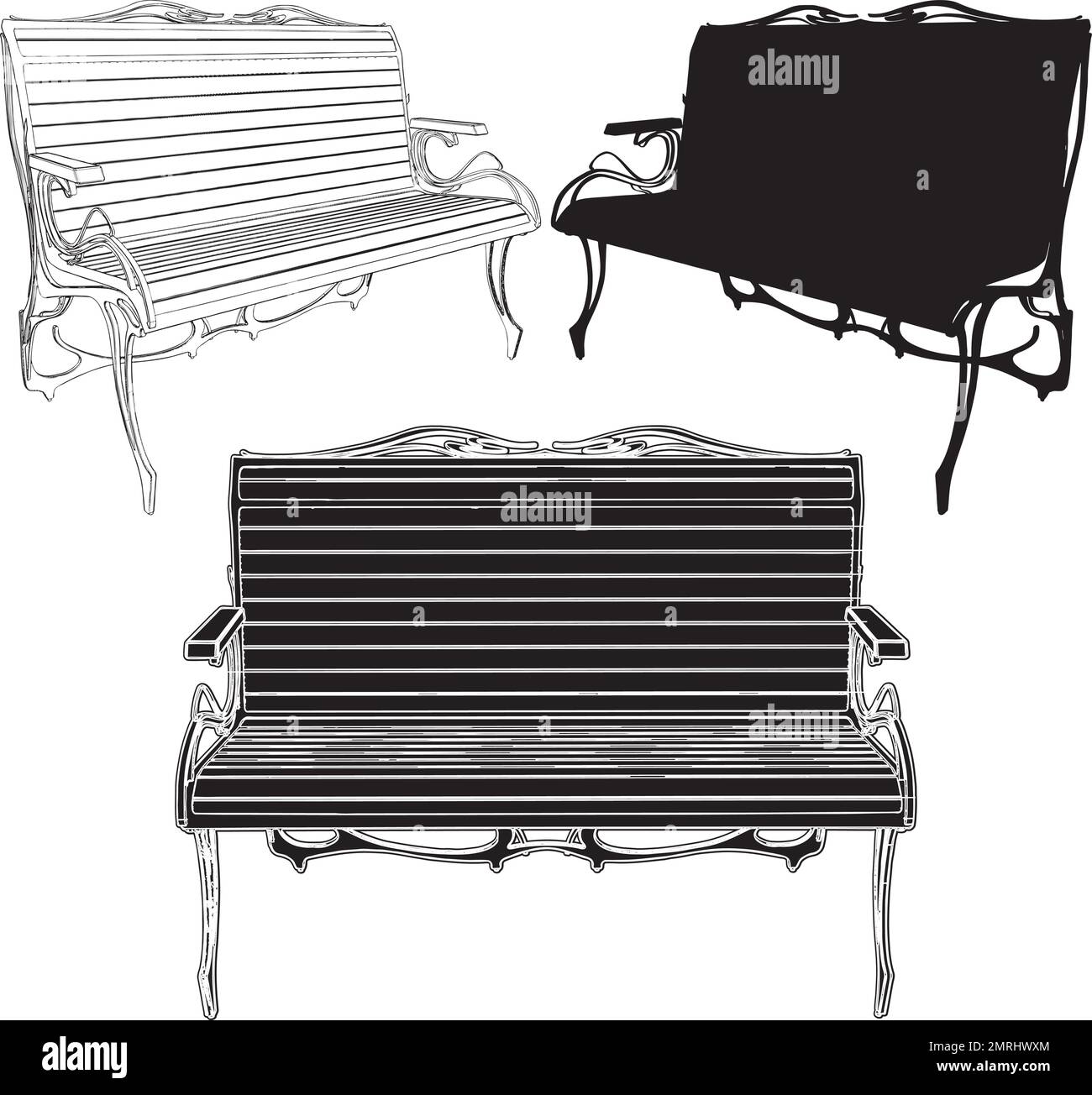 Park Bench Vector Stock Vector Image & Art - Alamy