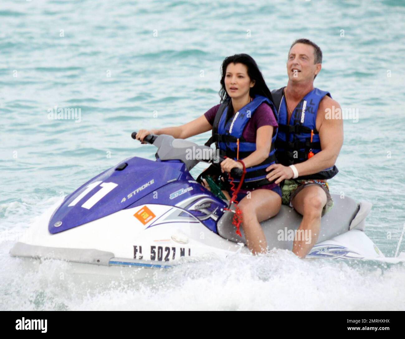 Actress Kelly Hu participates in a jetski event that is part of Eva ...