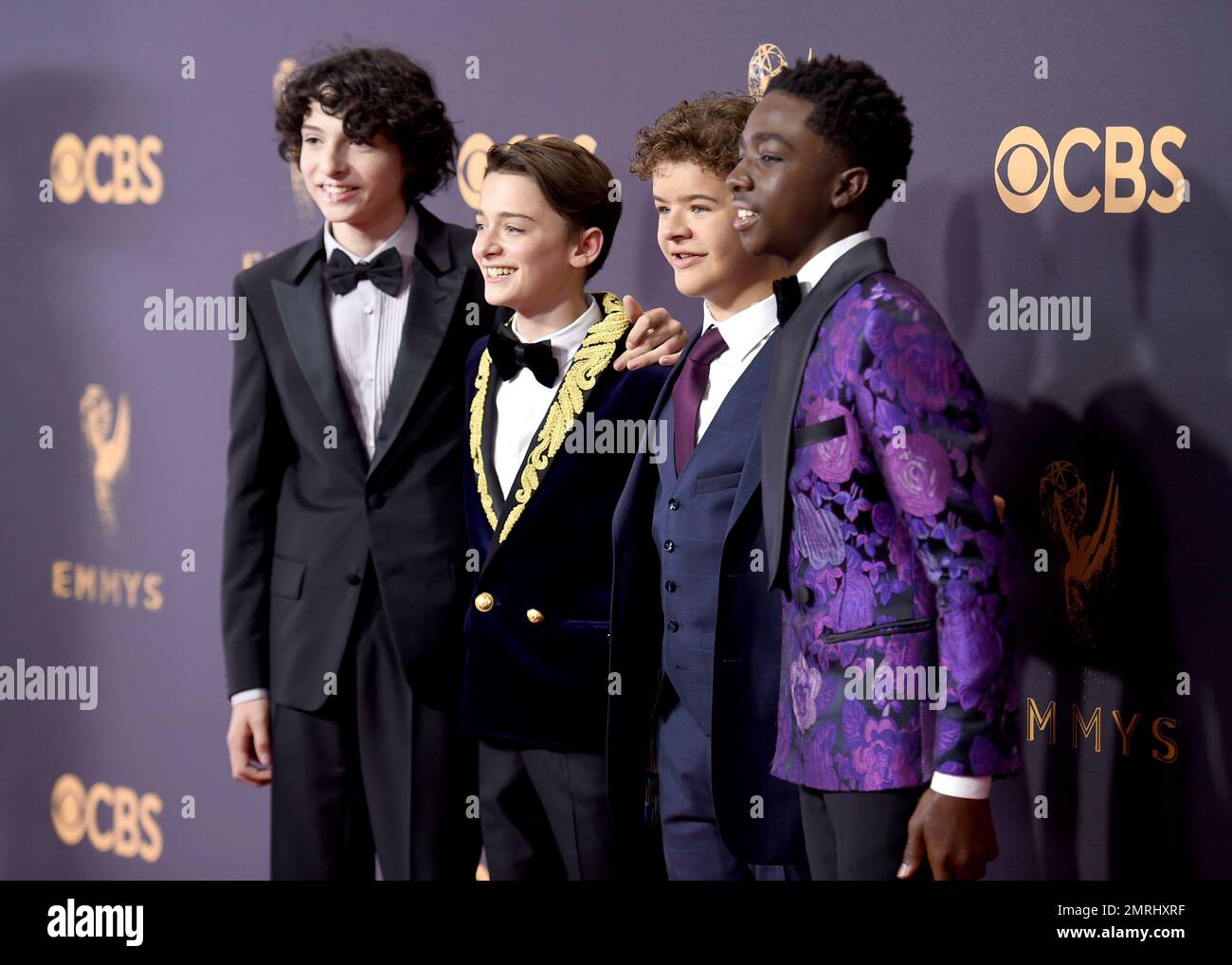 Finn Wolfhard, from left, Noah Schnapp, Gaten Matarazzo, and Caleb McLaughlin arrive at the 69th ...