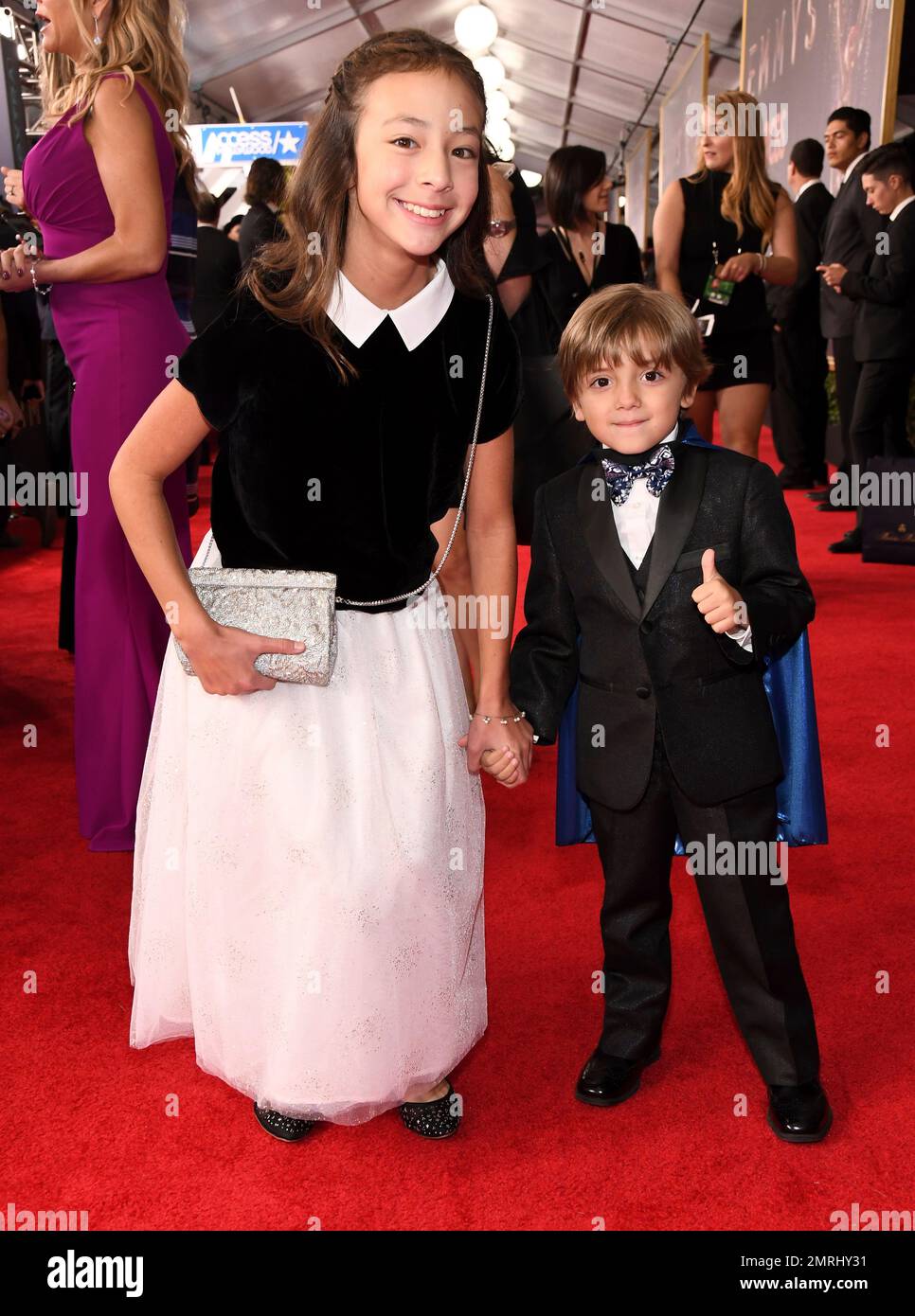 Aubrey Anderson-Emmons, left and Jeremy Maguire arrive at the 69th ...