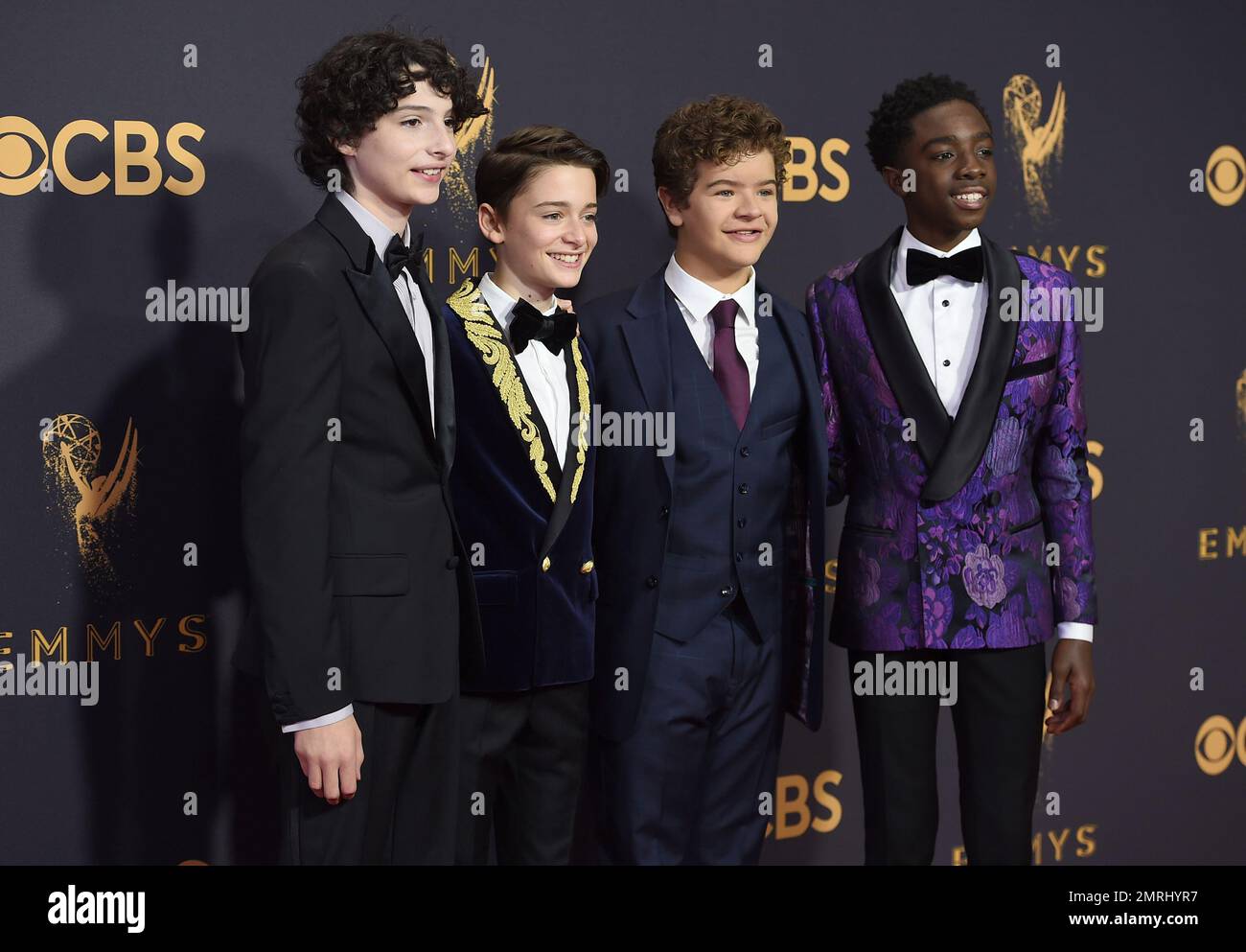 Finn Wolfhard, from left, Noah Schnapp, Gaten Matarazzo and Caleb McLaughlin arrive at the 69th ...
