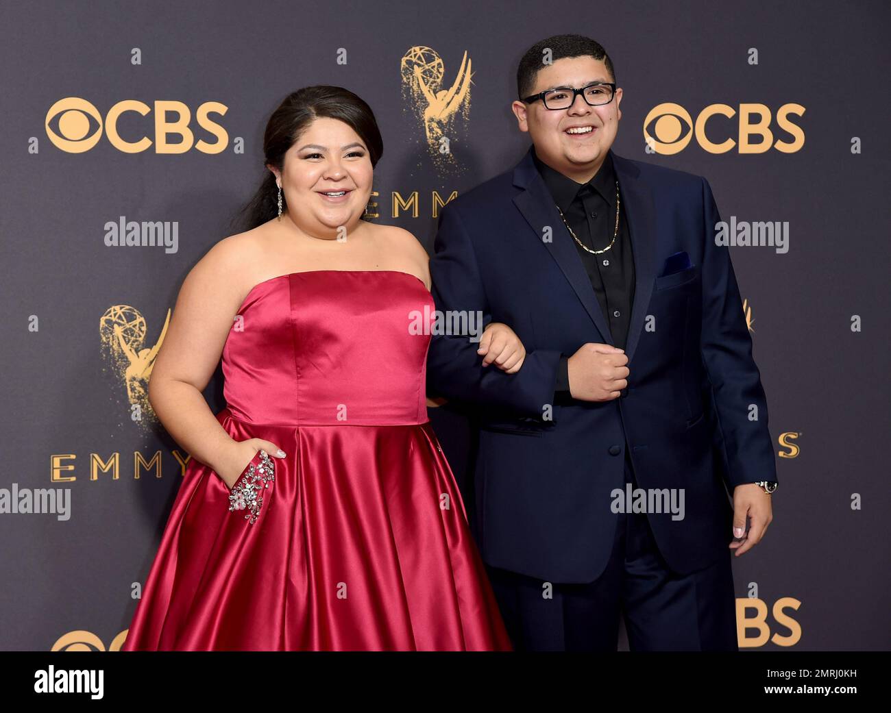 Raini Rodriguez, left, and Rico Rodriguez arrive at the 69th Primetime ...