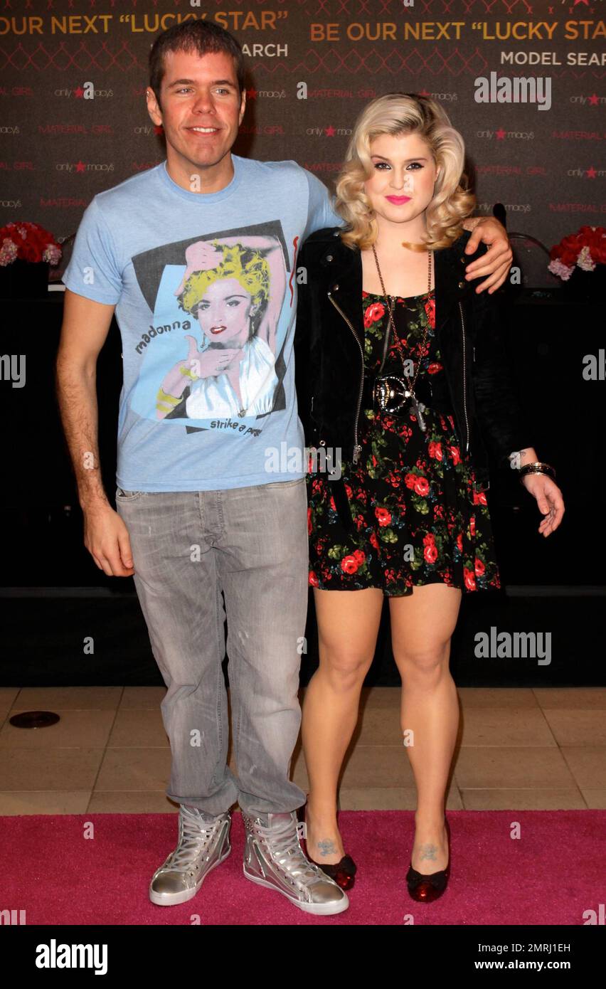 Celebrity judges Perez Hilton and Kelly Osbourne at the Macy's Material ...