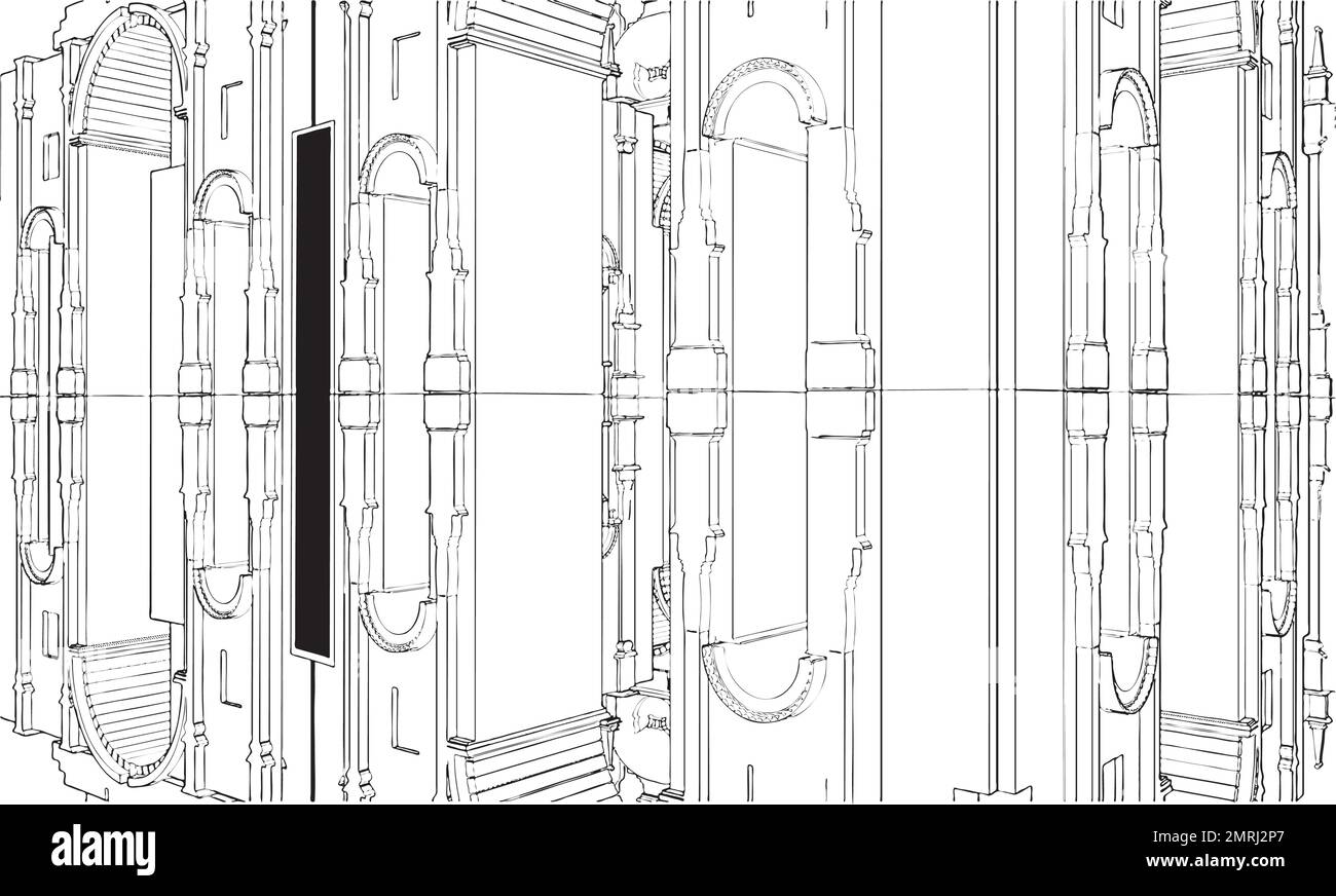 Abstract Eclectic Building Construction Vector Stock Vector Image & Art ...