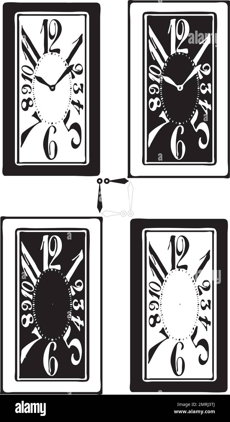 Clock Watch Vector Stock Vector Image & Art - Alamy