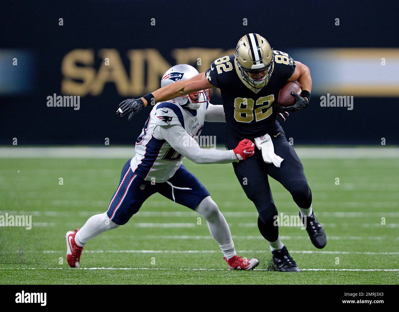 New Orleans Saints tight end Coby Fleener (82) carries against New ...