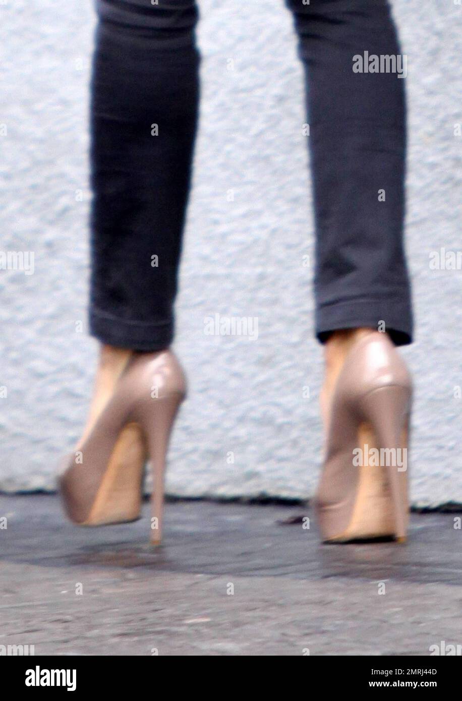 Tan platform heels hi-res stock photography and images - Alamy