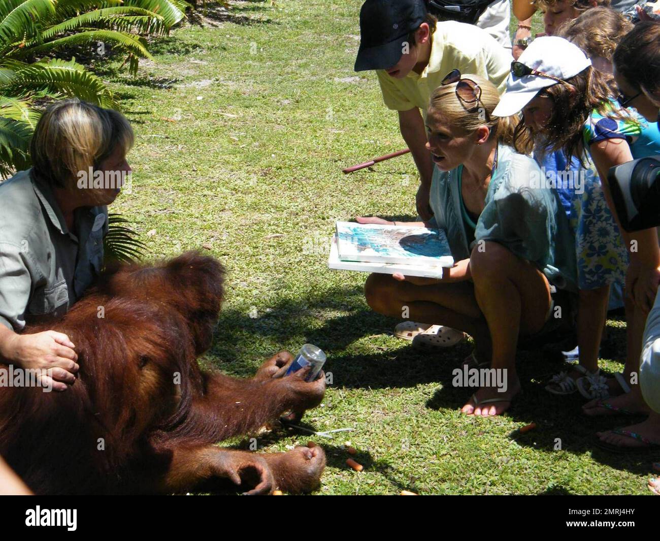 Exclusive!! US TV Show host Kelly Ripa visits Parrot Jungle Island with ...