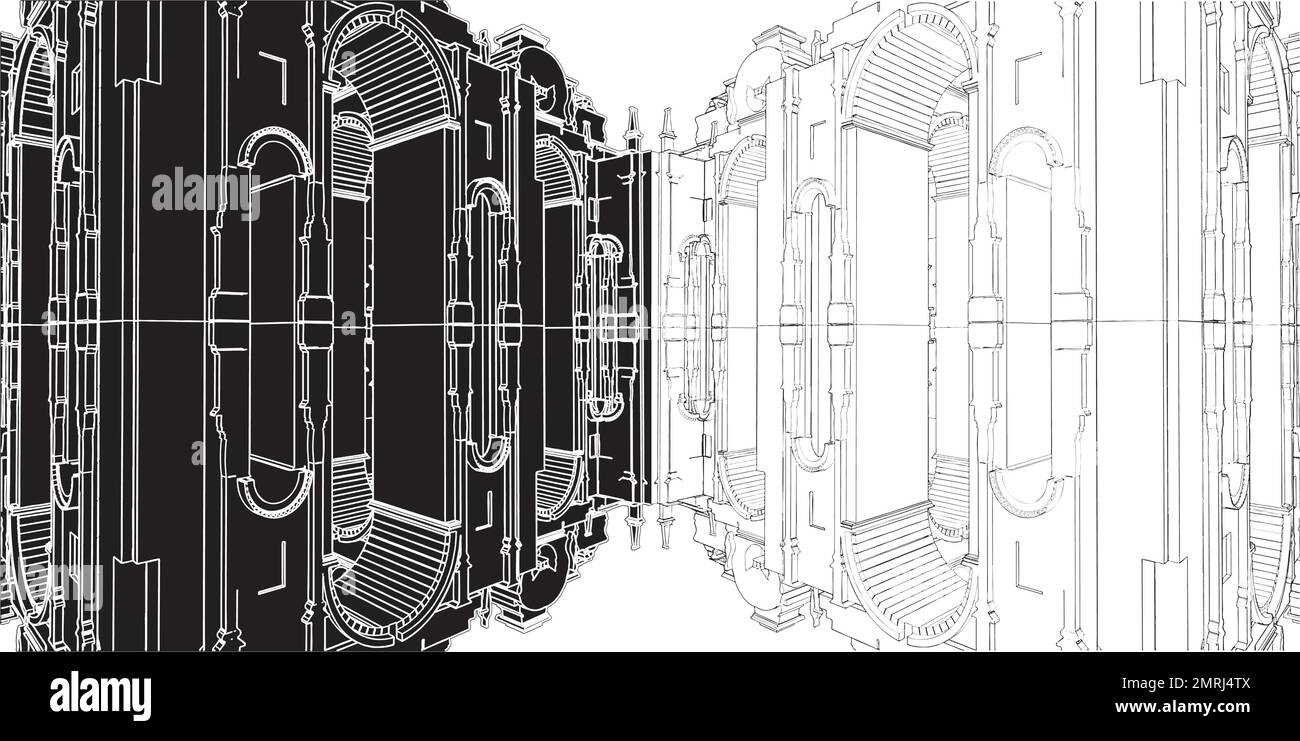 Abstract Eclectic Building Construction Vector Stock Vector Image & Art ...