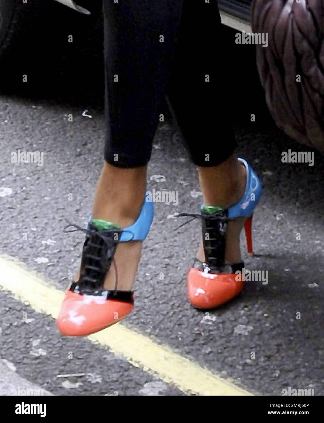 Singer Kelly Rowland arrives at BBC Radio 1 today, all smiles and ...