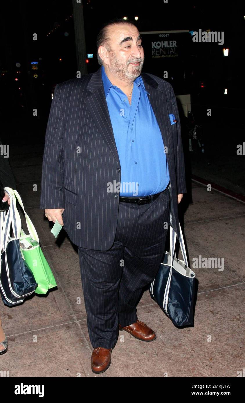 "Borat" actor Ken Davitian enjoys a night out at the restaurant Beso in ...