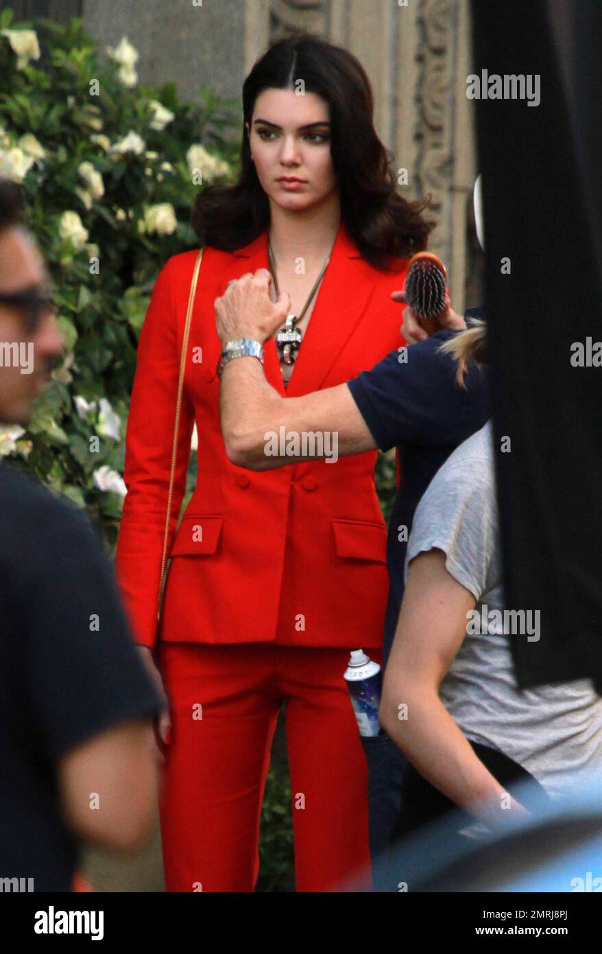 Kendall Jenner doing a photo shoot in downtown Los Angeles, CA. 5th ...