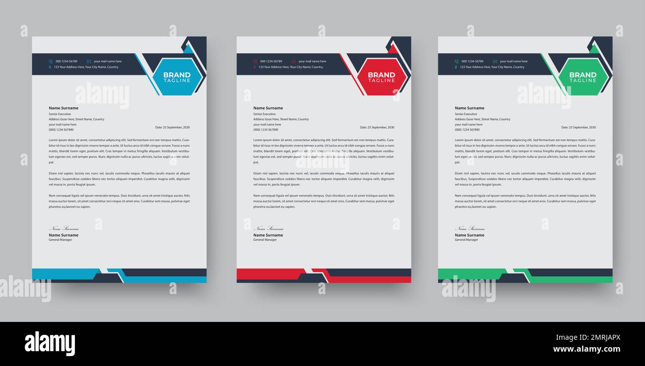 Letterhead Stock Vector Images - Alamy