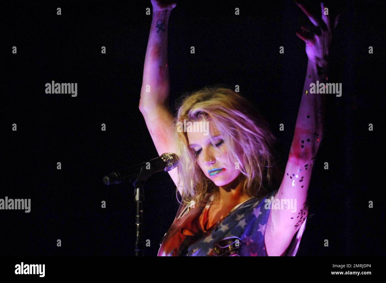 During her Get Sleazy Tour Kesha (aka Kesha Rose Sebert) performs live ...