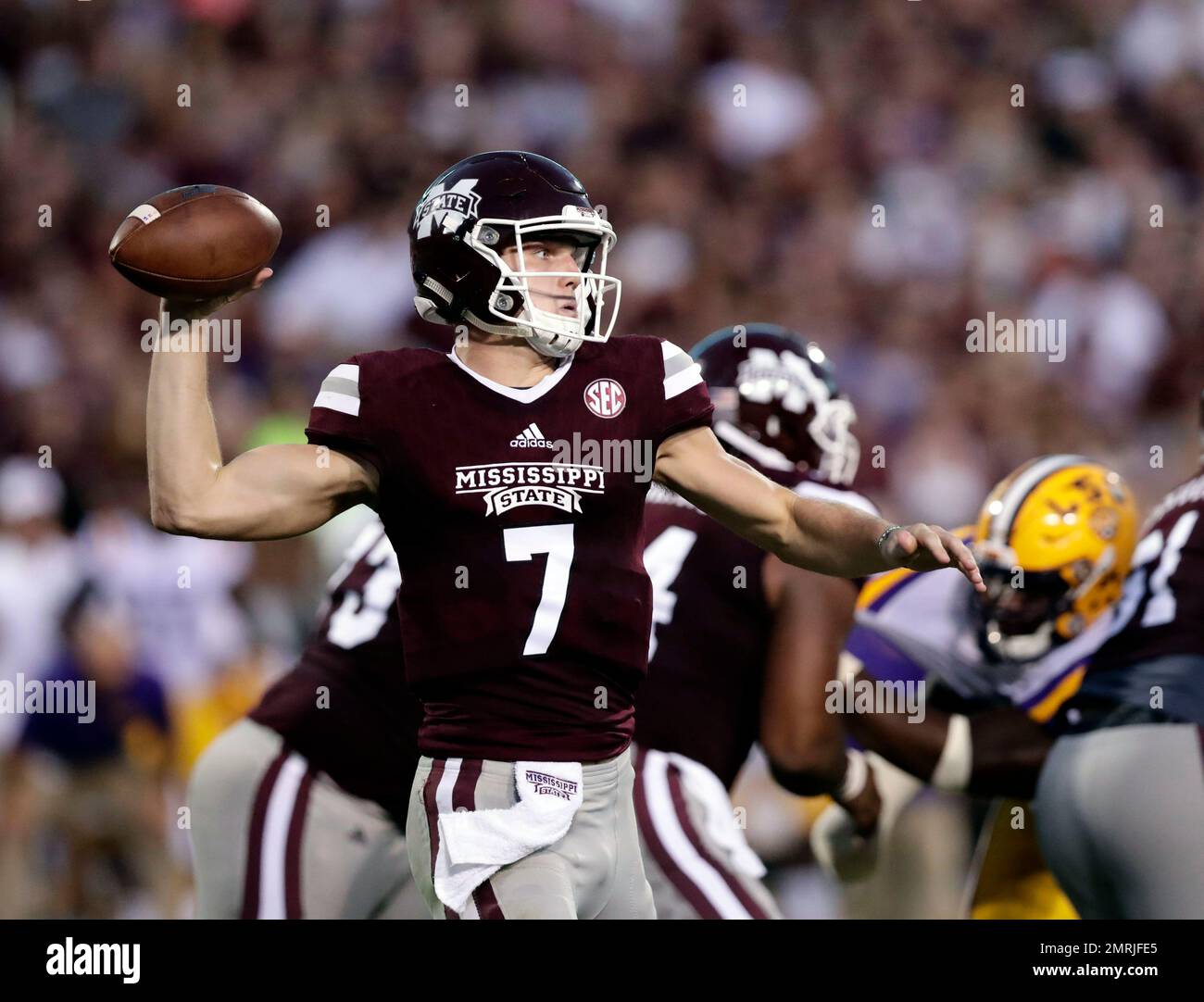 Mississippi State quarterback Nick Fitzgerald (7) prepares to pass ...