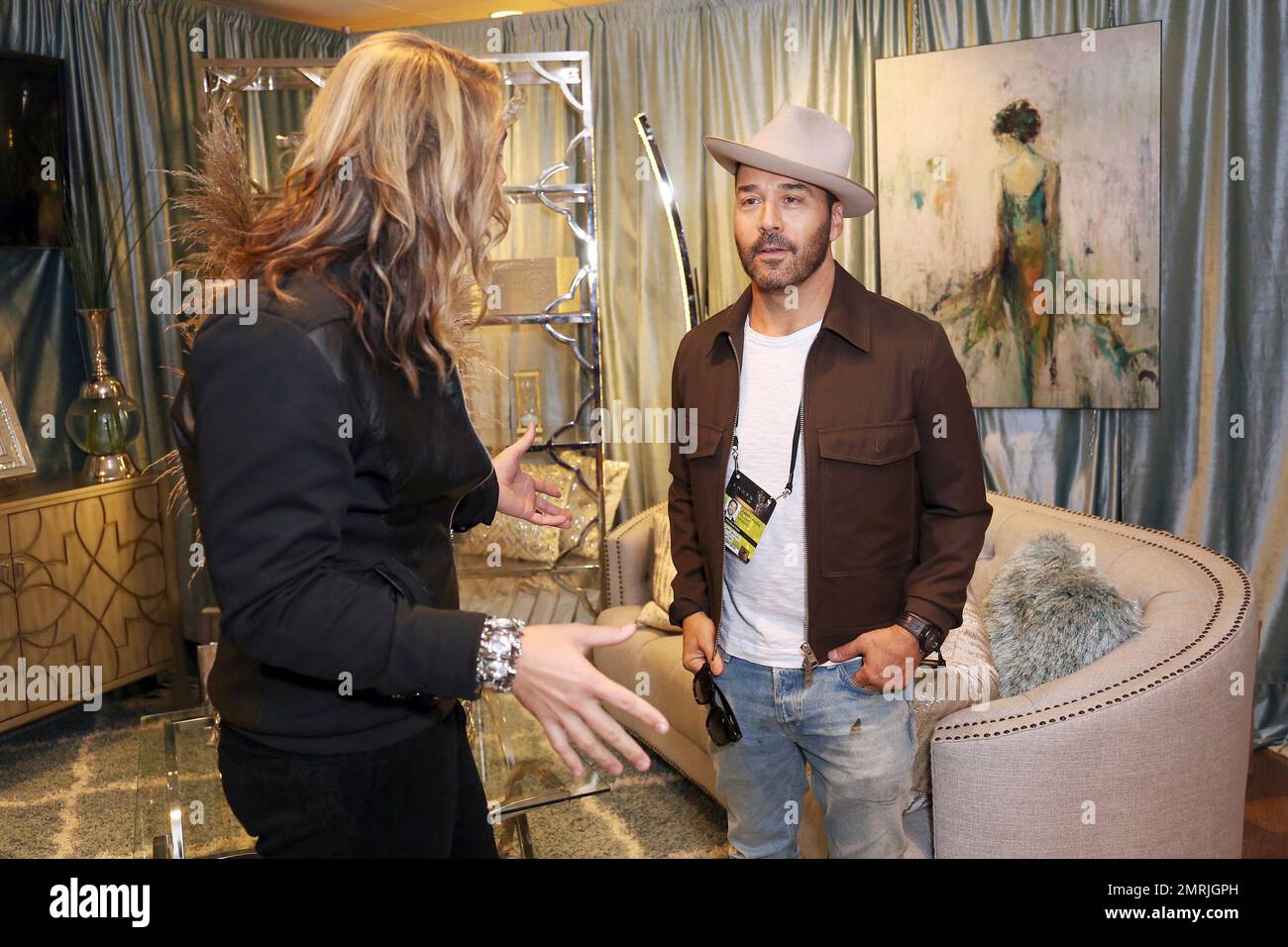 Designer Sparkle Josh, left, and actor Jeremy Piven seen at the ...
