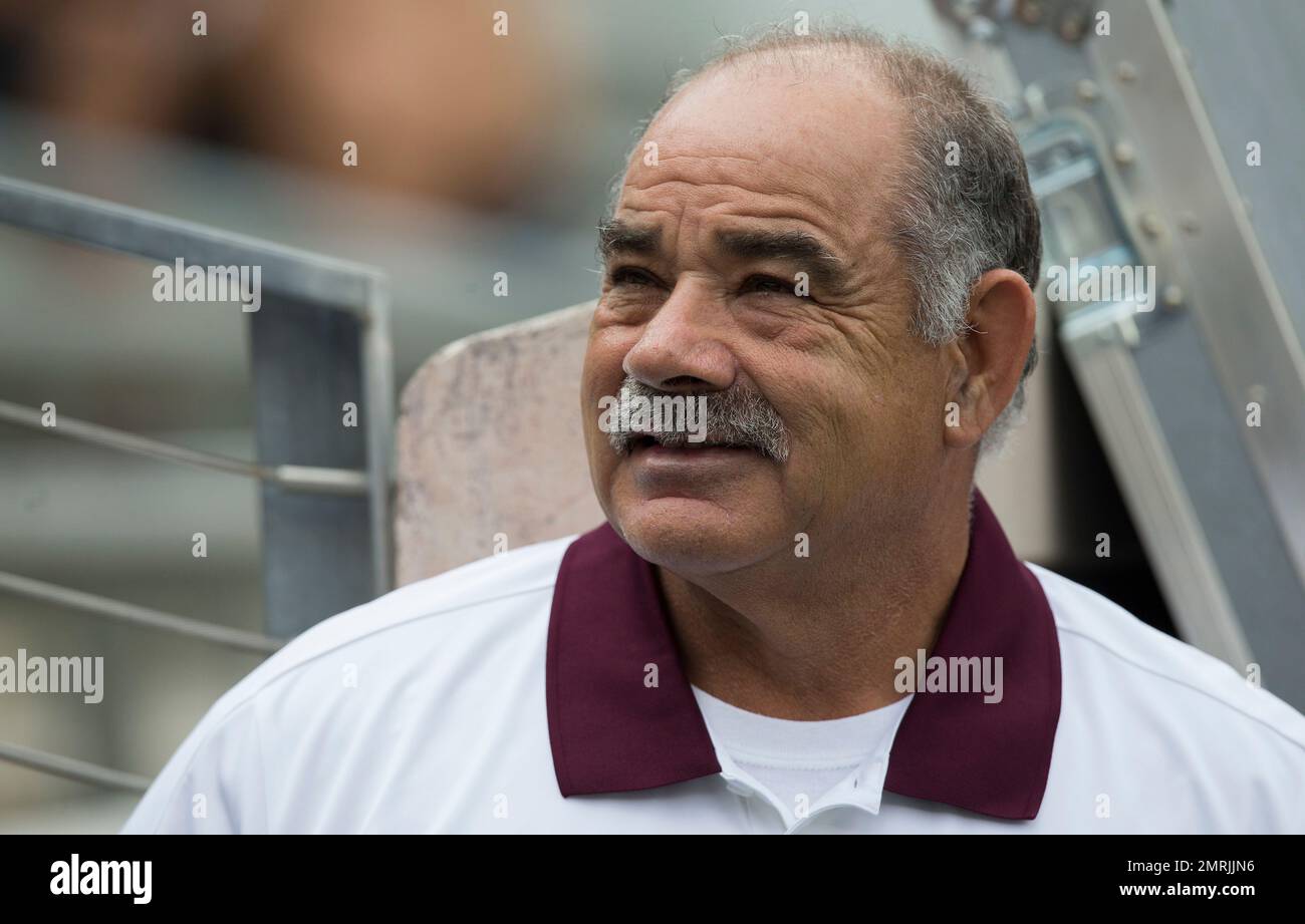 Texas A&M defensive coordinator John Chavis watches the score board at Kyle field before the ...