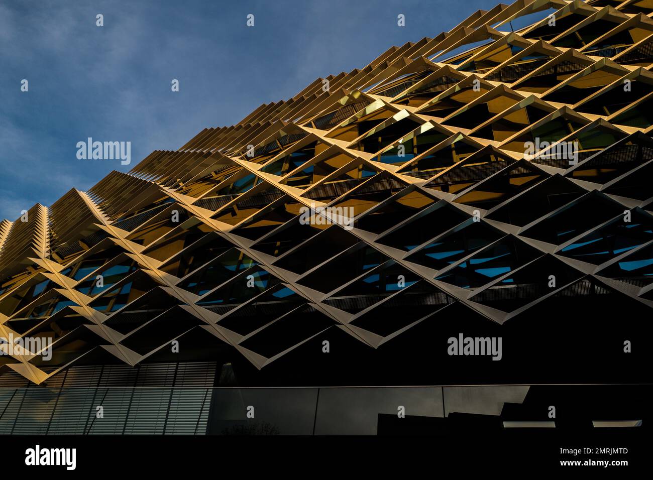 Architecture of the modern agora building of the CHUV Centre ...