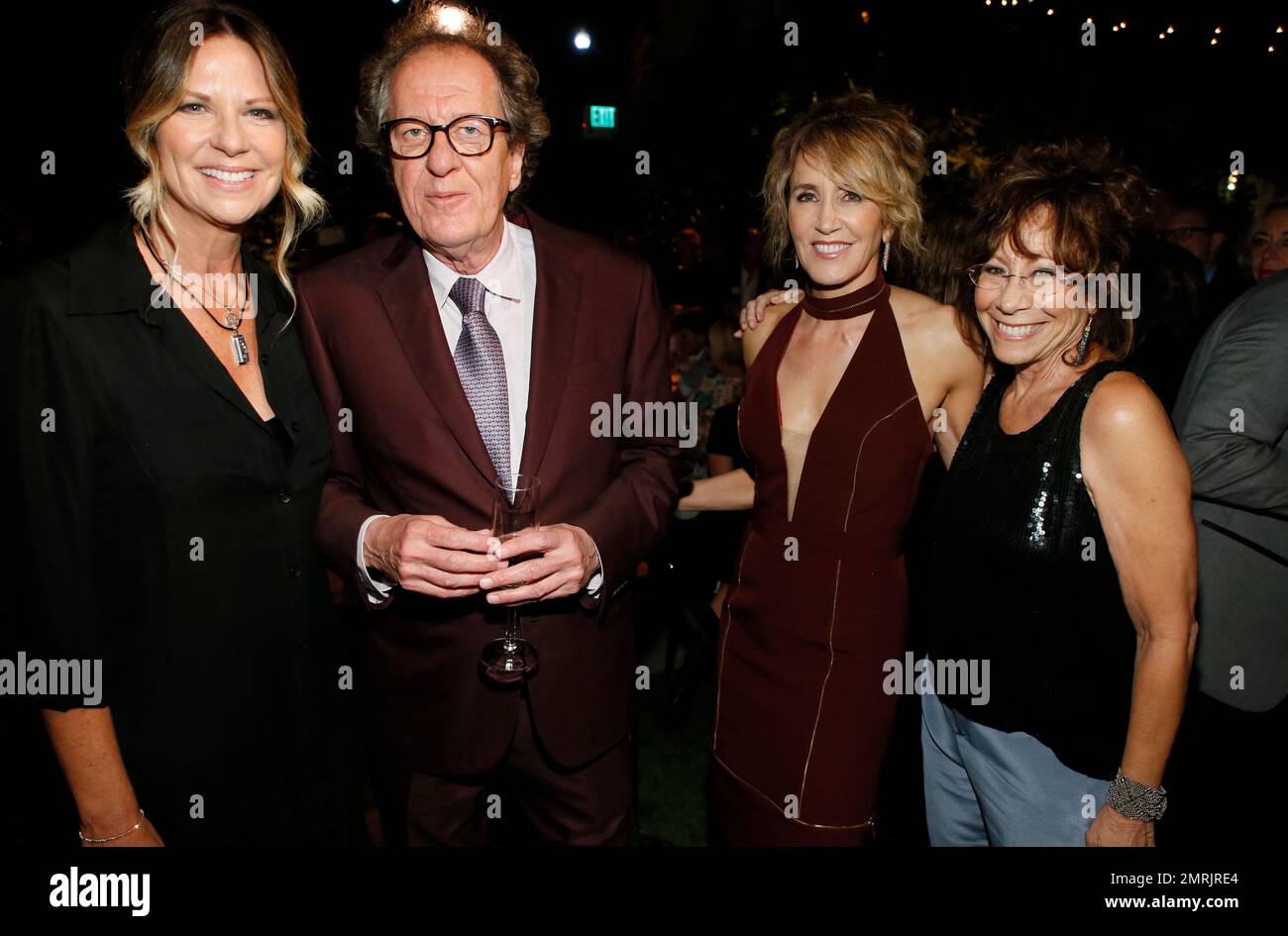 Mo Collins, from left, Geoffrey Rush, Felicity Huffman, and Mindy ...
