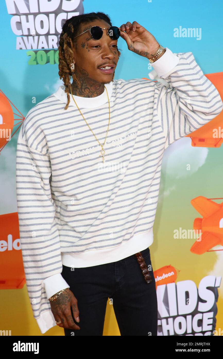 Whiz Khalifa arrives at Nickelodeon's Kid's Choice Awards. Los Angeles ...