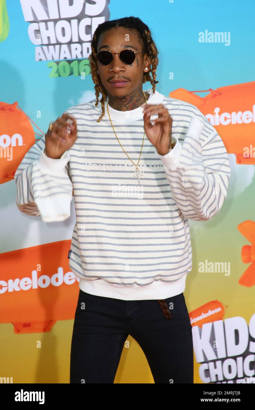 Whiz Khalifa arrives at Nickelodeon's Kid's Choice Awards. Los Angeles ...