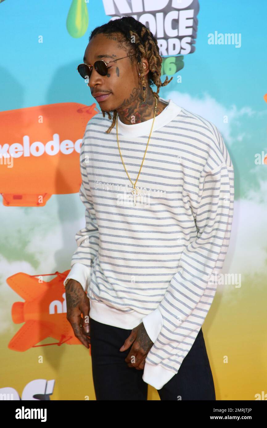 Whiz Khalifa arrives at Nickelodeon's Kid's Choice Awards. Los Angeles ...