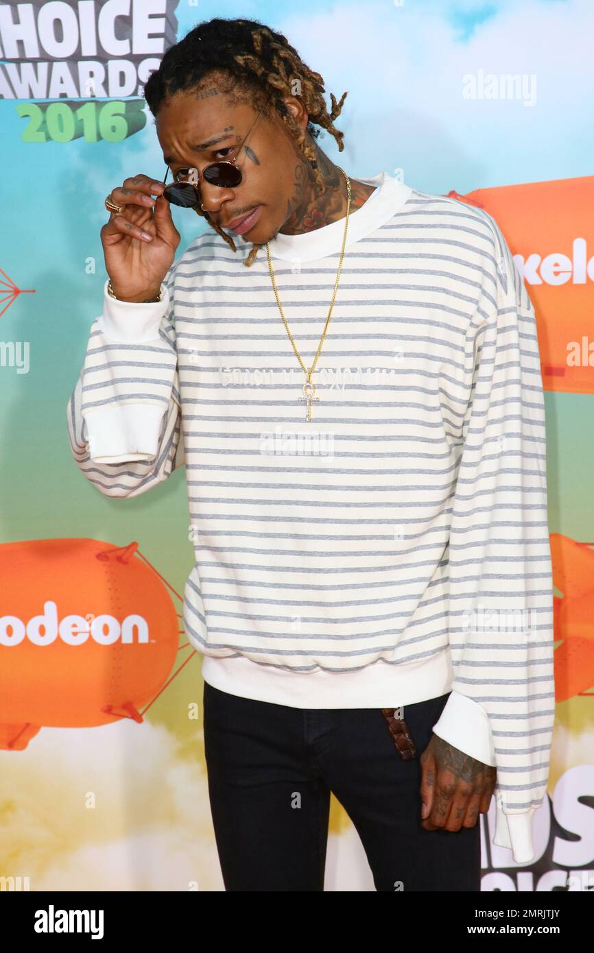 Whiz Khalifa arrives at Nickelodeon's Kid's Choice Awards. Los Angeles ...