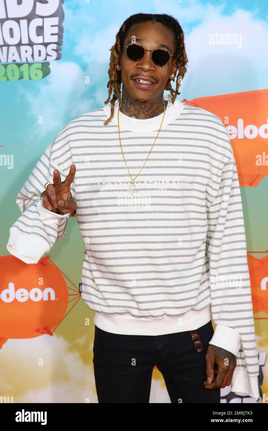 Whiz Khalifa arrives at Nickelodeon's Kid's Choice Awards. Los Angeles ...