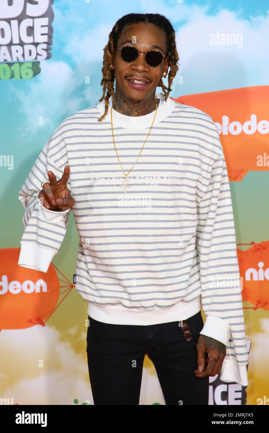Whiz Khalifa arrives at Nickelodeon's Kid's Choice Awards. Los Angeles ...
