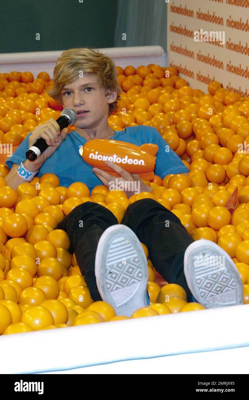 Cody Simpson clowns around in a ball pit at the Nickelodeon Australia ...