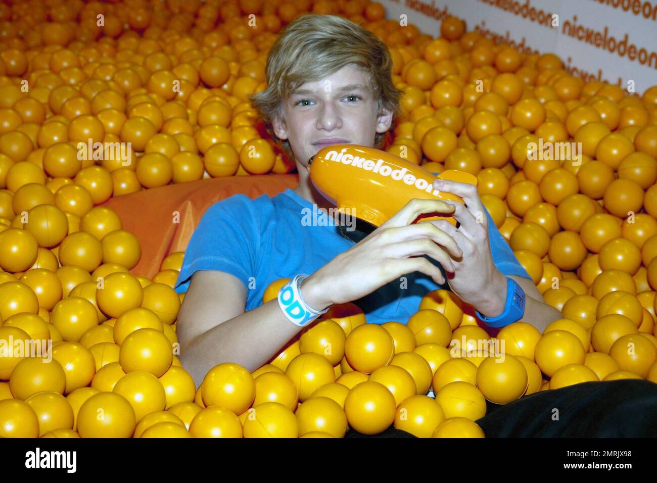 Cody Simpson clowns around in a ball pit at the Nickelodeon Australia ...