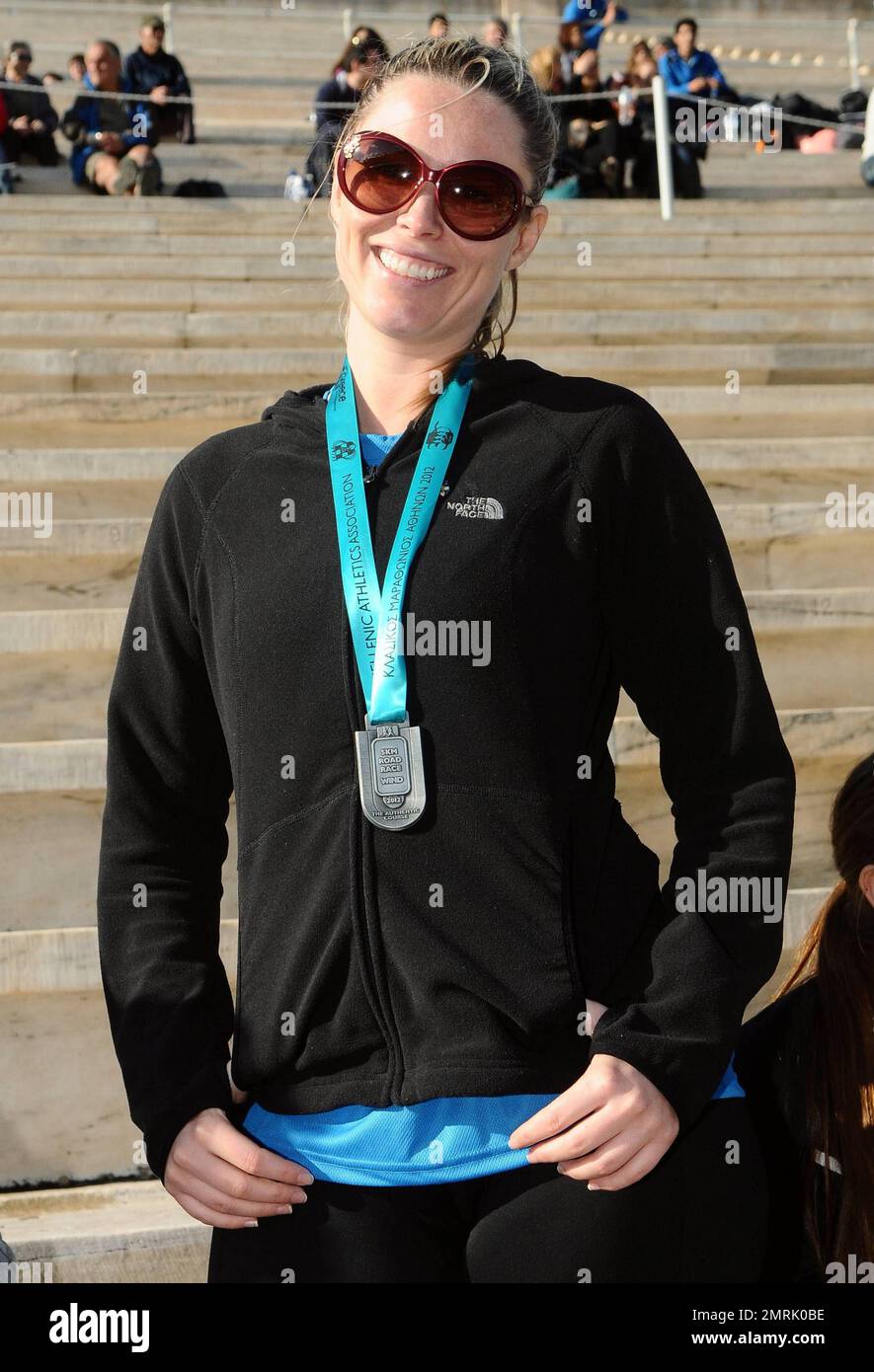 British actress Kiera Chaplin participates in the Athens Marathon Race ...