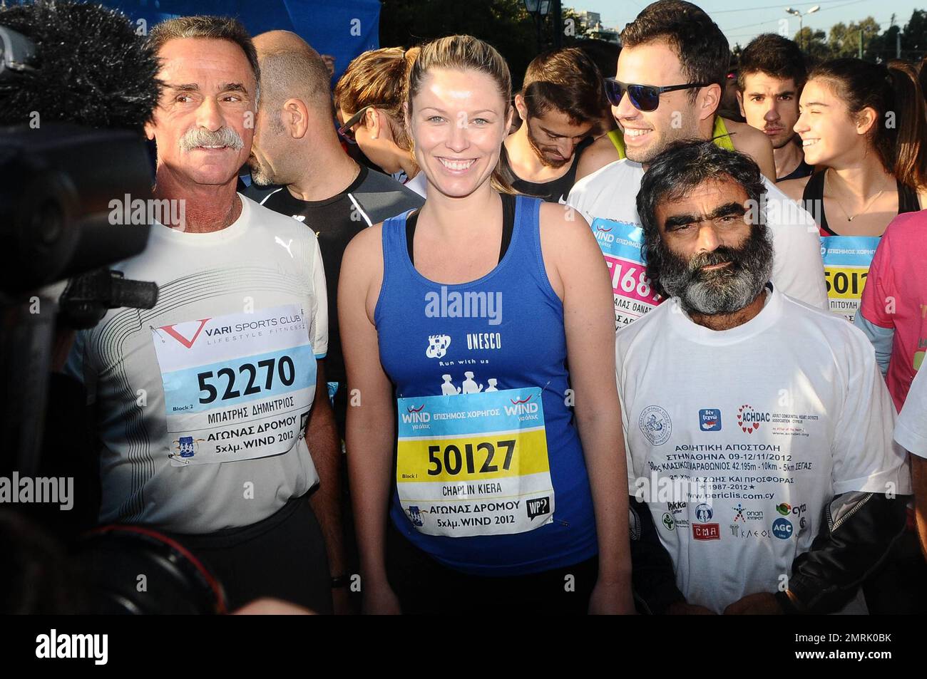 British actress Kiera Chaplin participates in the Athens Marathon Race ...