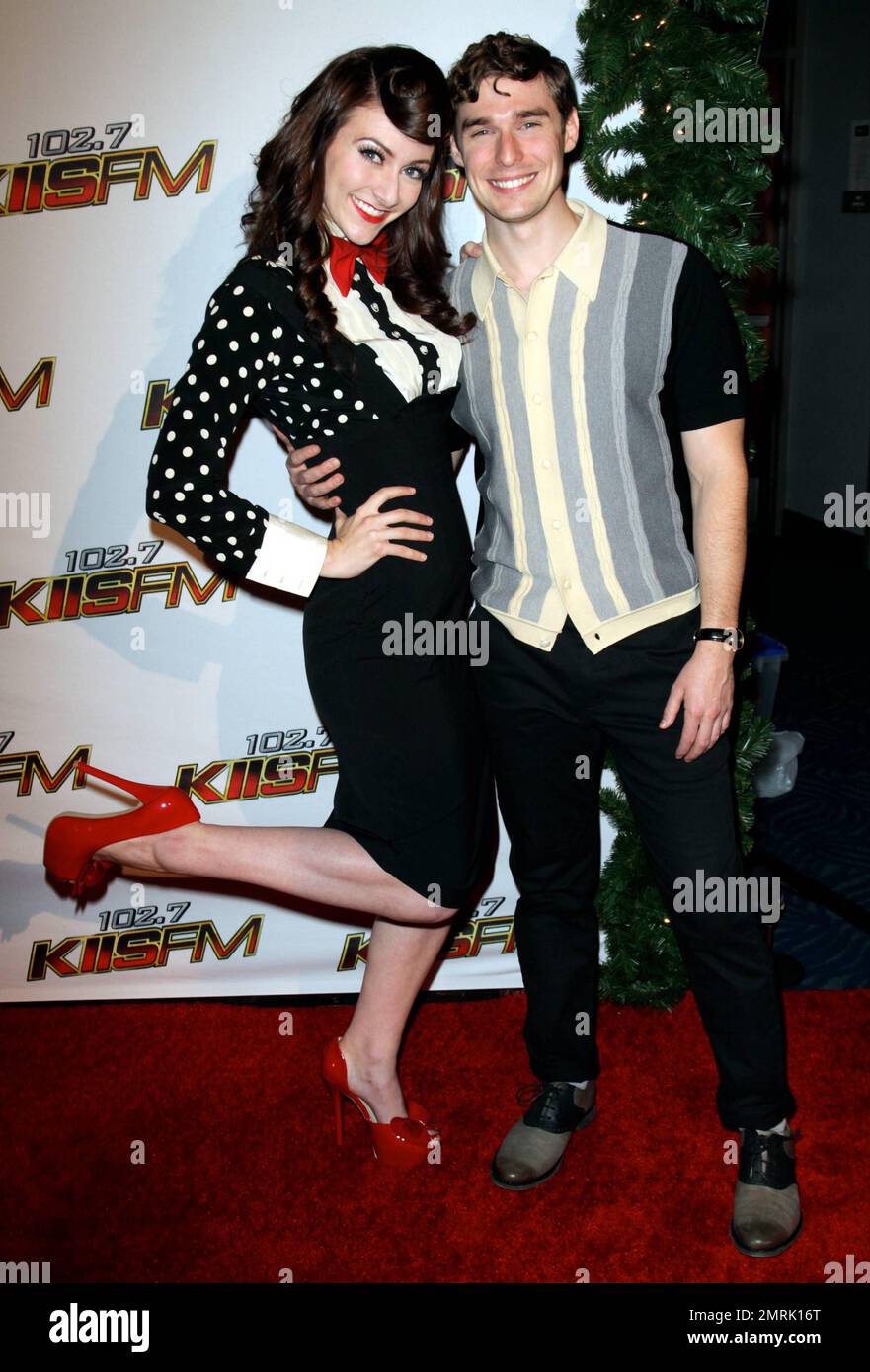 Amy Ellis and Nick Noonan of "Karmin" attend 102.7 KIIS FM's Jingle ...