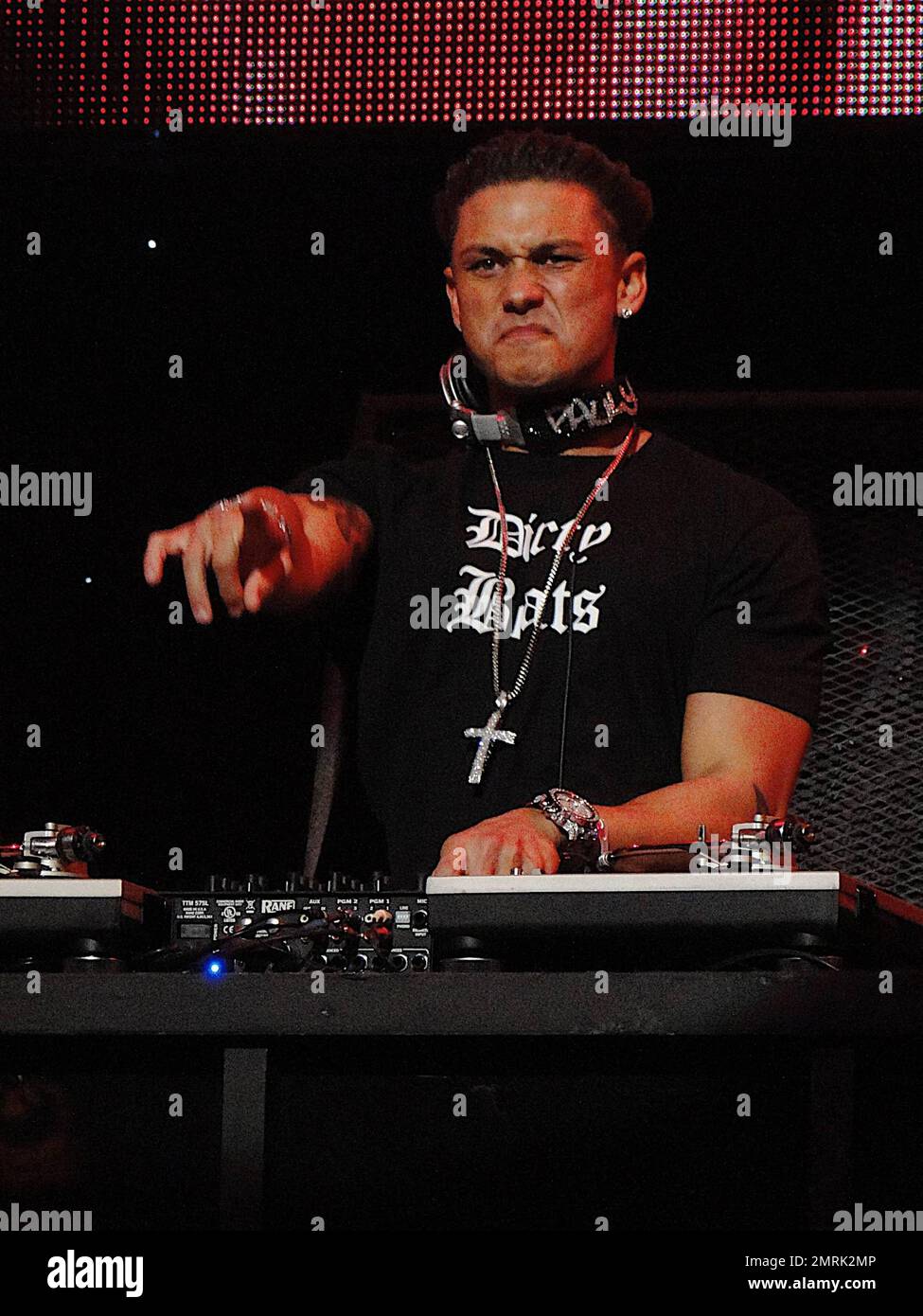 DJ Pauly D spins some tunes as he performs live during KIIS Jingle Ball ...