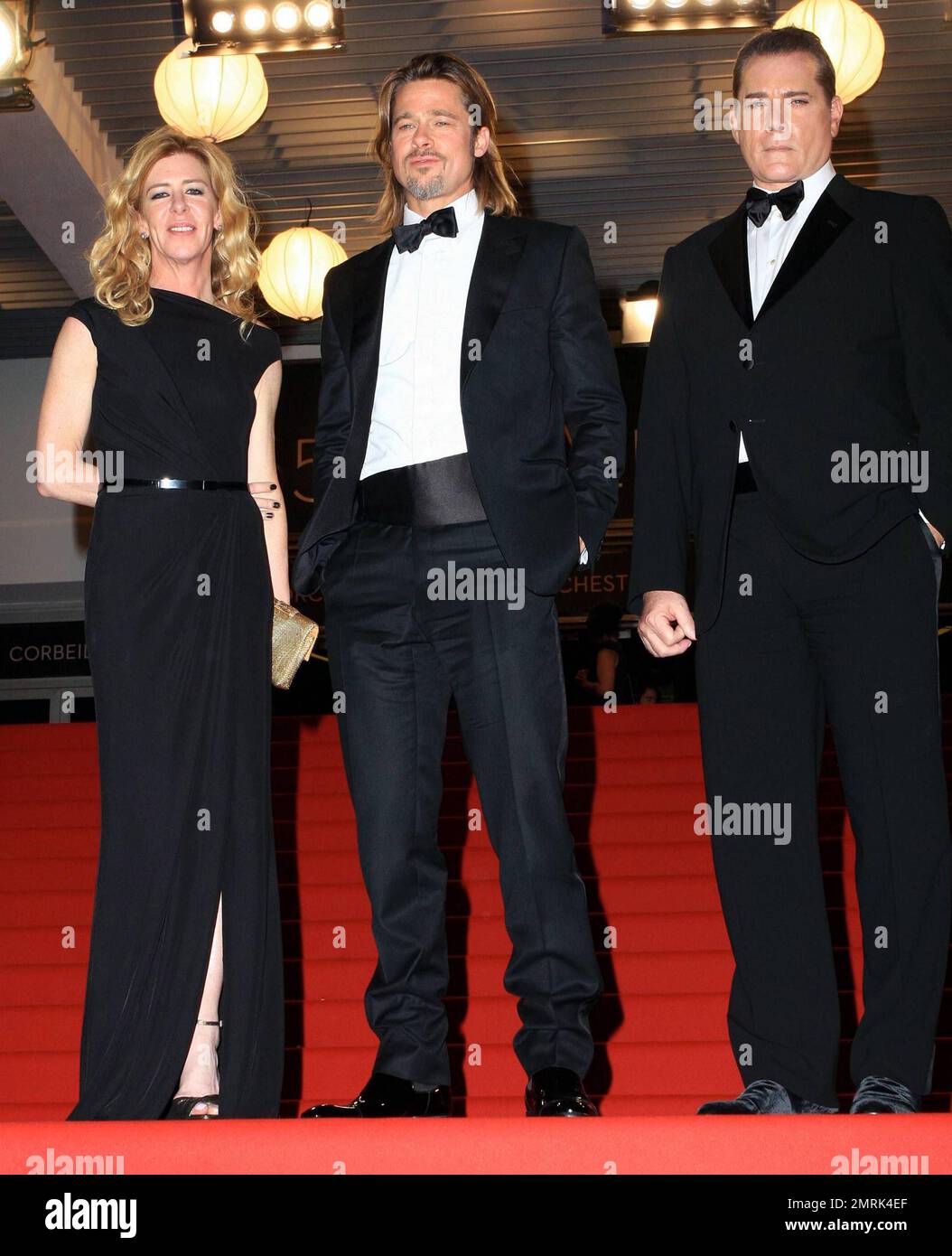 Dede Gardner, Brad Pitt, Ray Liotta at the Premiere of "Killing Them ...